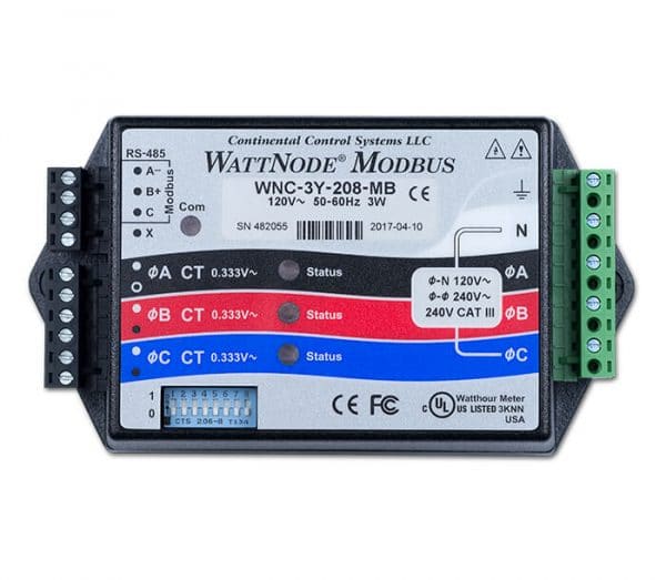 WNC Series Meters for Modbus - Info - Continental Control Systems, LLC