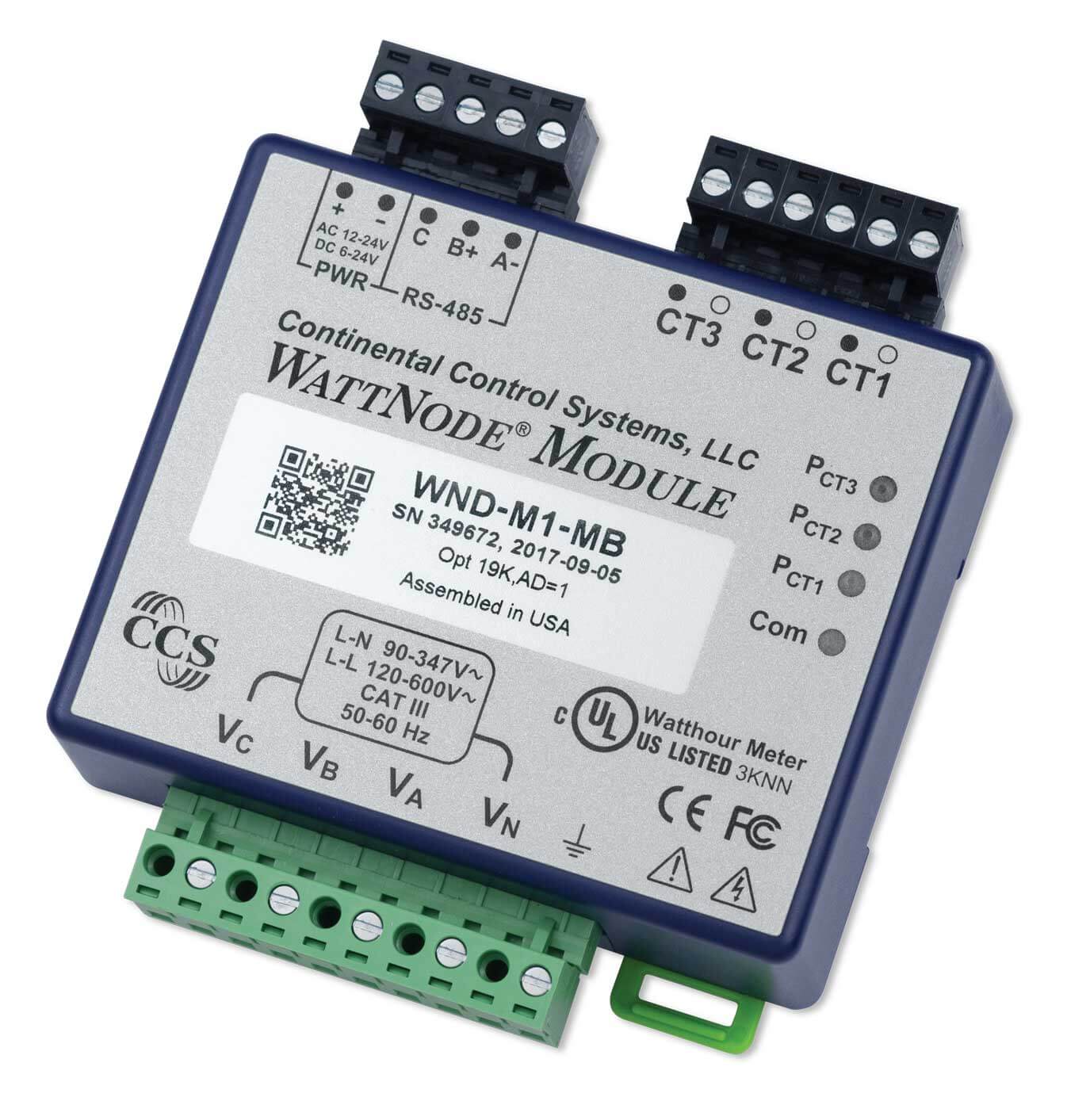 WattNode WND Module for Modbus - Continental Control Systems, LLC